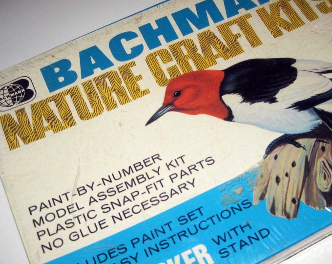 Vintage Bachmann Nature Craft Bird Model Kit of Woodpecker - Etsy