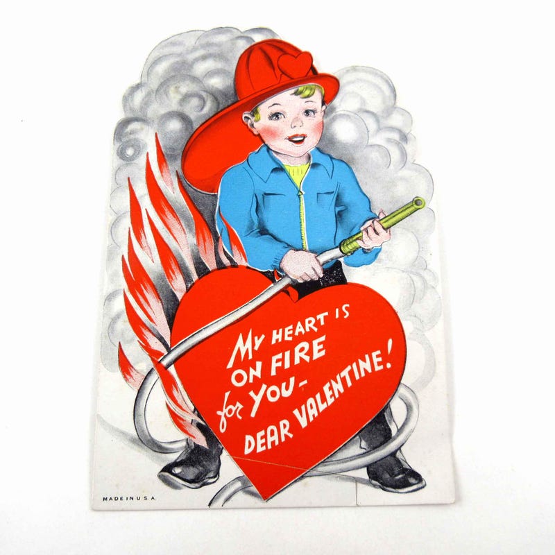 Fireman Valentine - Etsy