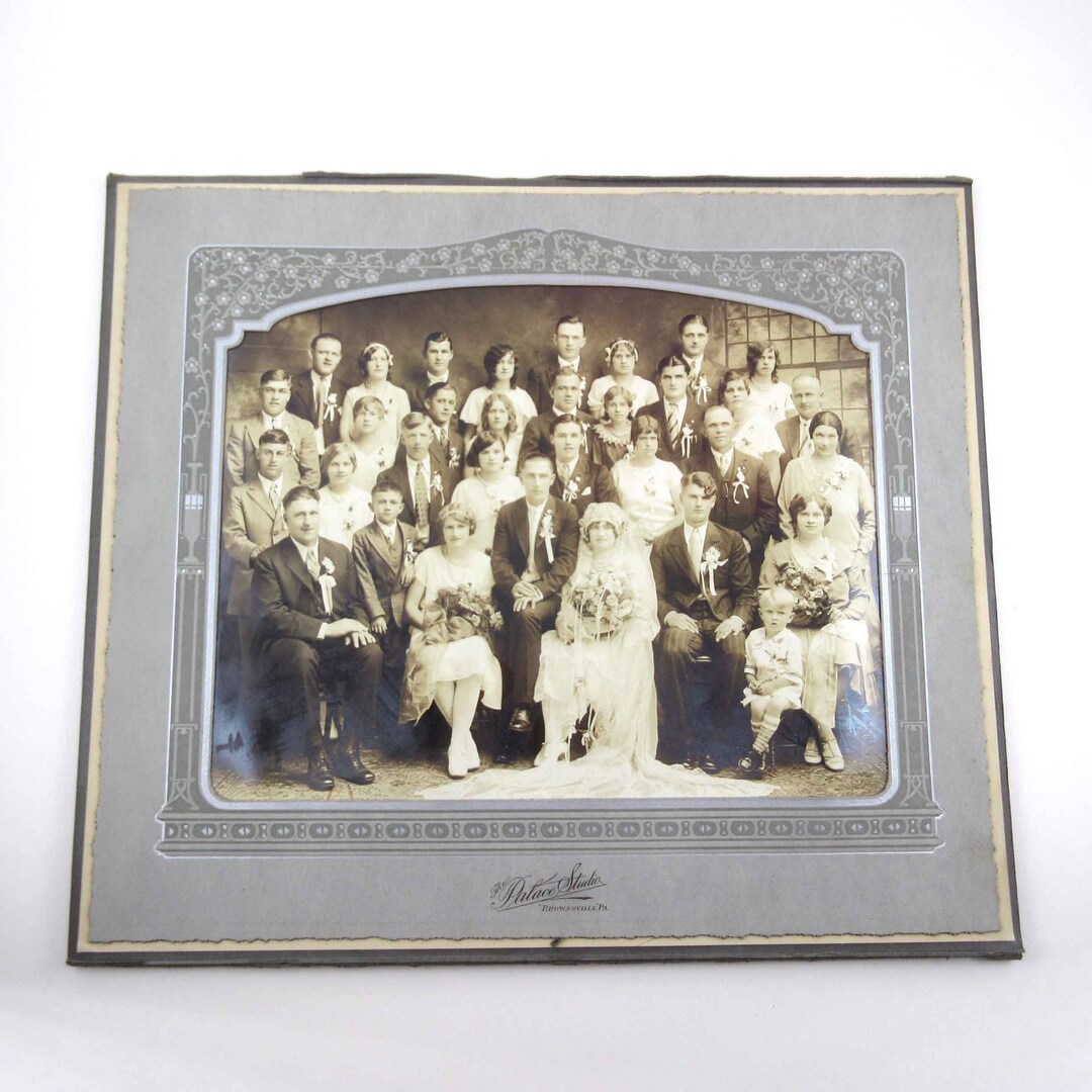 Vintage 1920s Sepia or Black & White Bridal Photograph or Photo With ...