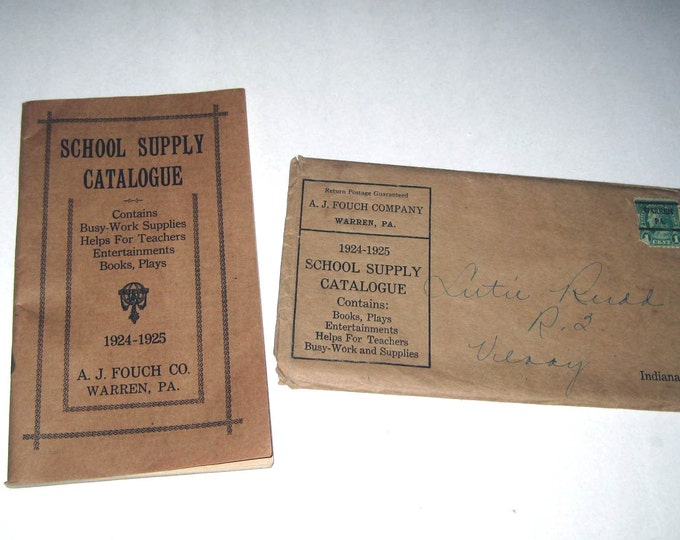 Vintage 1920s Teacher's School Supply Catalogue or Catalog - Etsy