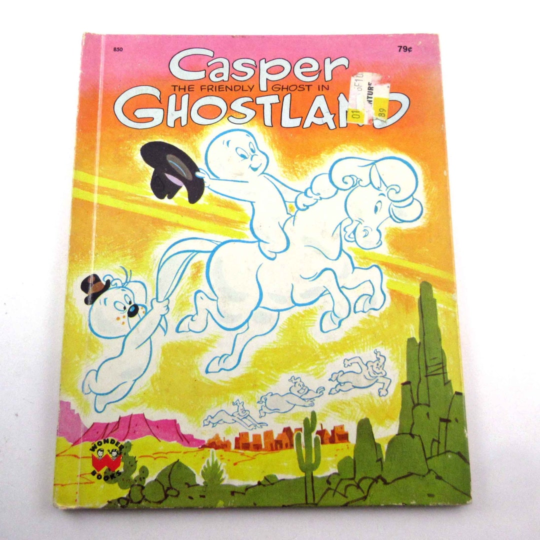 Casper the Friendly Ghost in Ghostland Vintage Children's Wonder Book ...
