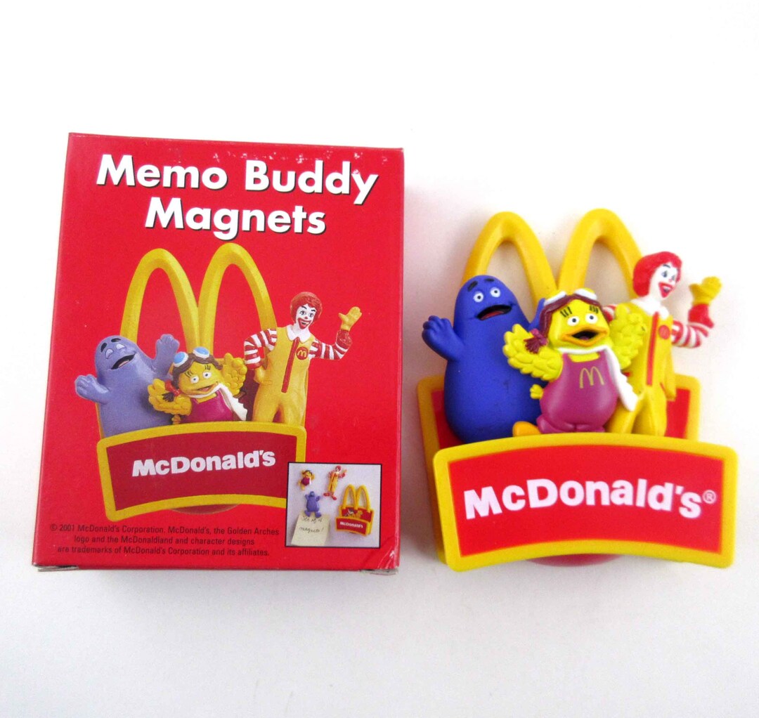 Vintage Mcdonald's Memo Buddy Magnets Ronald Mcdonald Grimace Birdie - Etsy