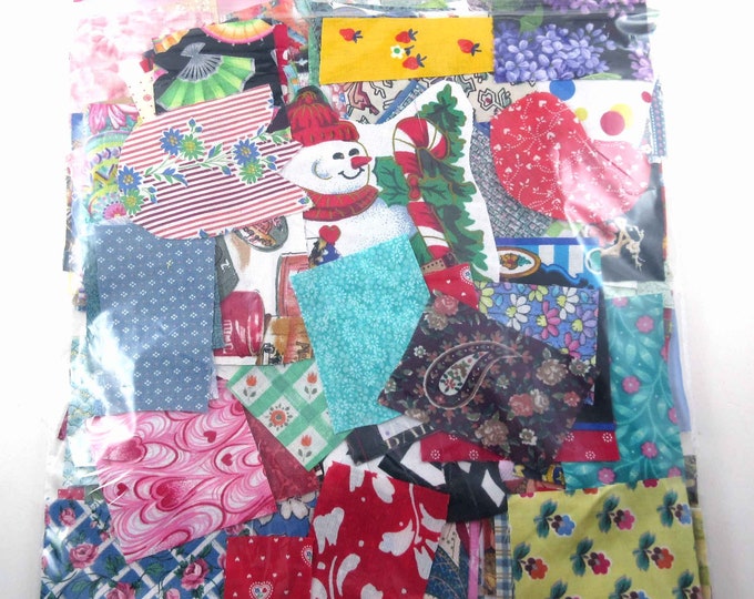 Huge Bag of Assorted Fabric Scraps Pieces or Material Lot A - Etsy