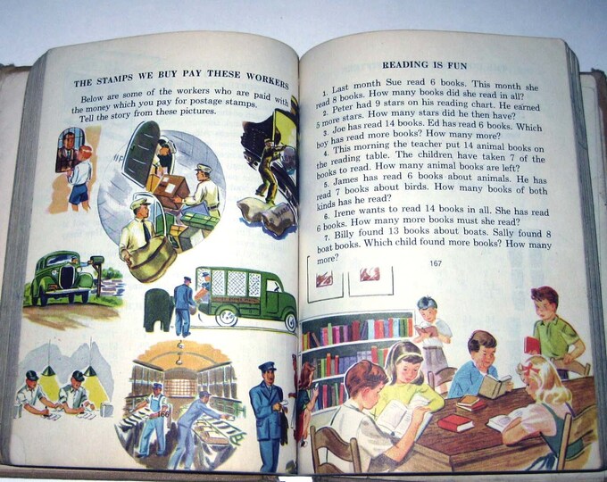 Vintage 1940s Arithmetic We Use Childrens School Textbook With ...
