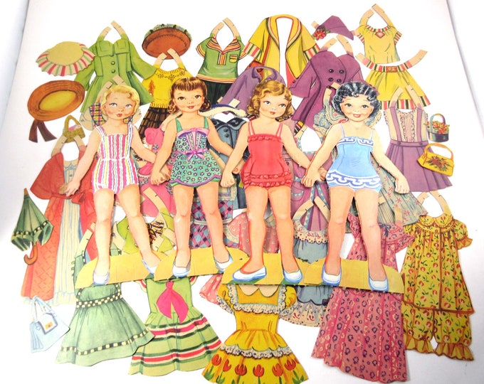 Vintage 1940s Margaret O'brien Paper Dolls With 30 Outfits - Etsy