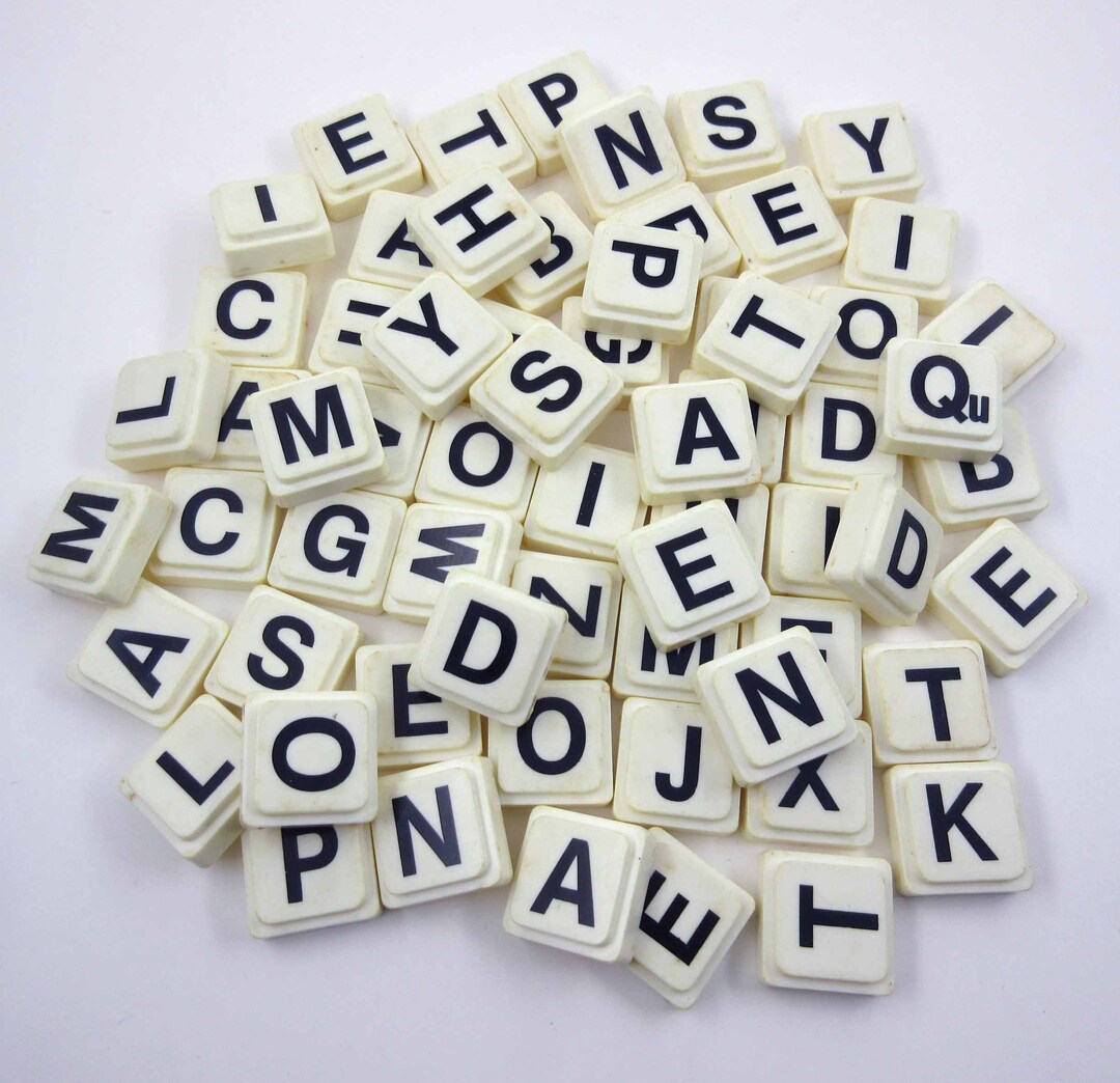 Vintage Upwords Plastic Alphabet Letter Square Tiles or Game Pieces ...