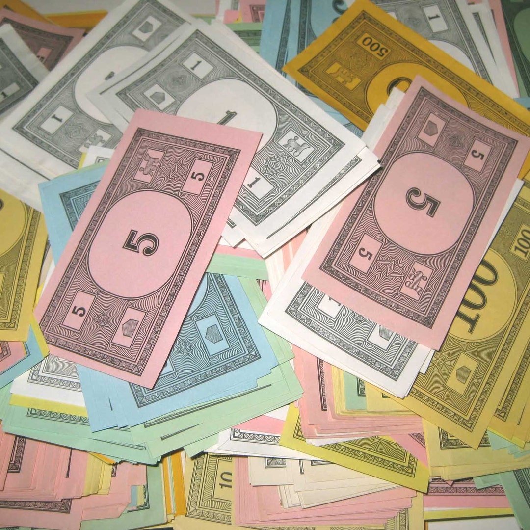 Huge Lot of Approx. 5000 Pieces of Vintage Monopoly Money Over 4 Lbs ...