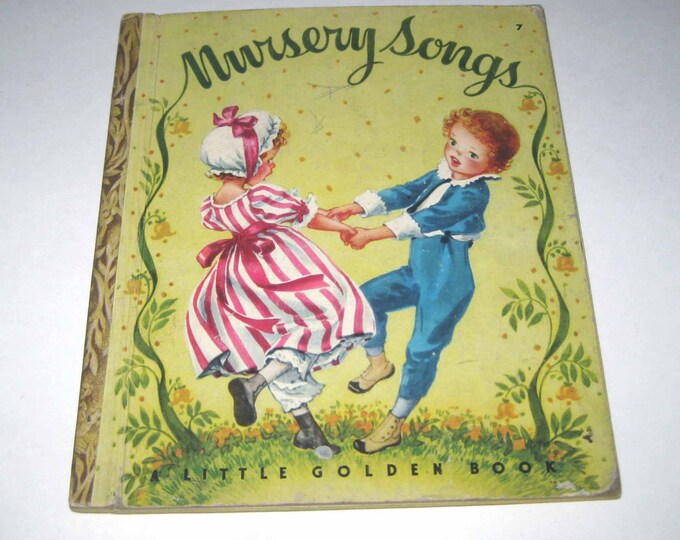 Nursery Songs Vintage 1940s Golden Book for Children Illustrated by ...