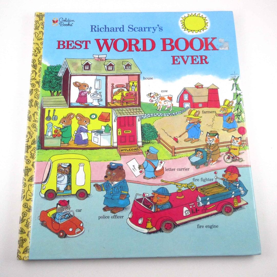 Richard Scarry's Best Word Book Ever Vintage 1960s Children's Over ...