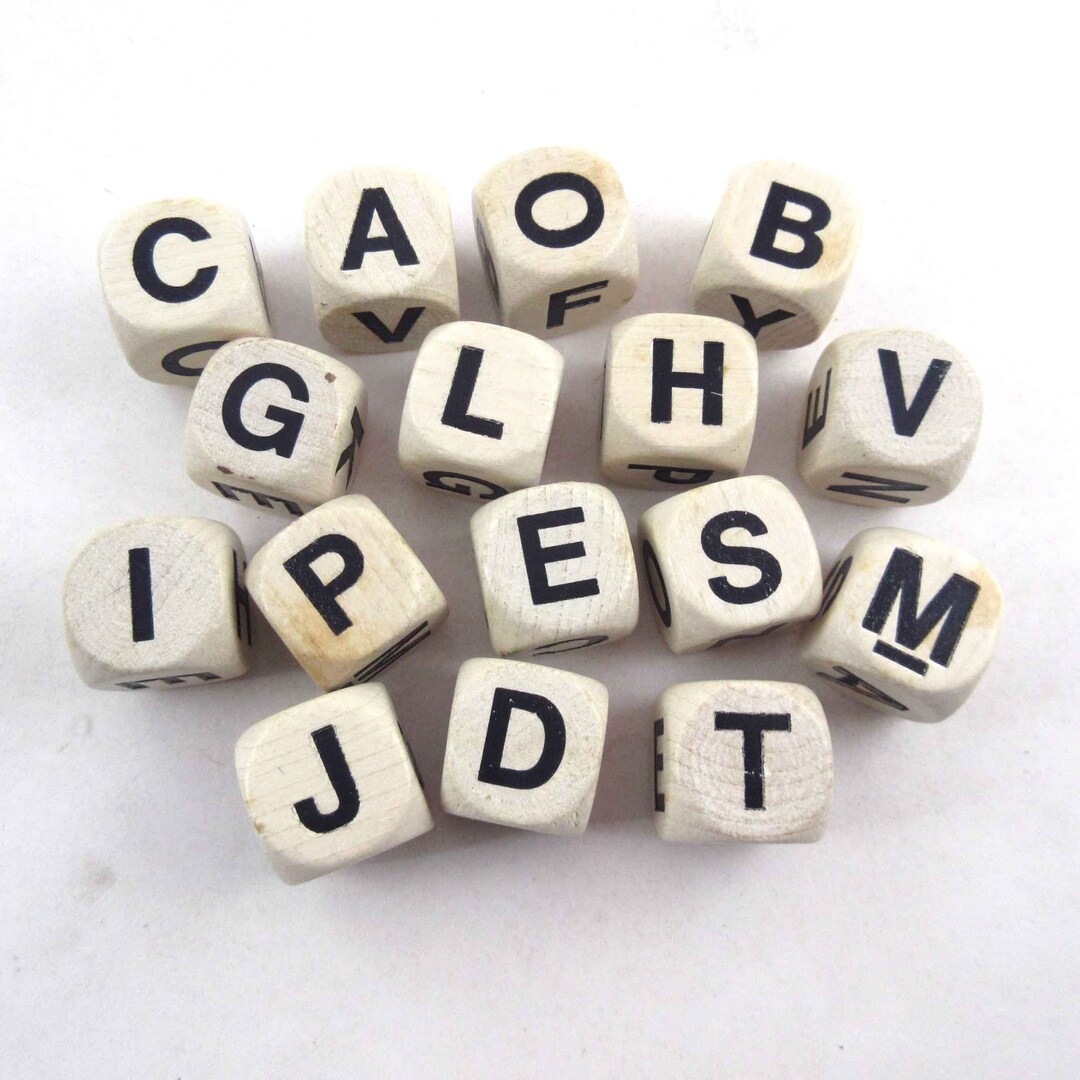 Vintage Boggle Black Alphabet Letter Blocks Game Pieces Set of 16 - Etsy