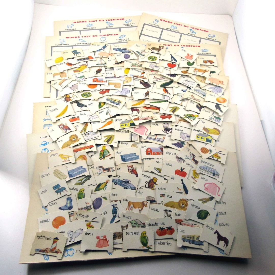 Vintage 1960s Vocabulary Building Game Words That Go Together by Milton ...