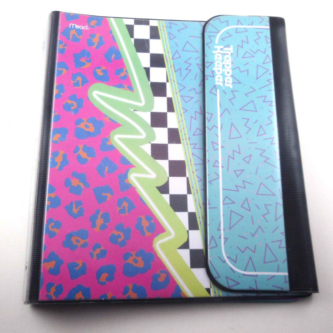 Vintage 1980s Retro Trapper Keeper Portfolio Vinyl 3 Ring Binder or ...