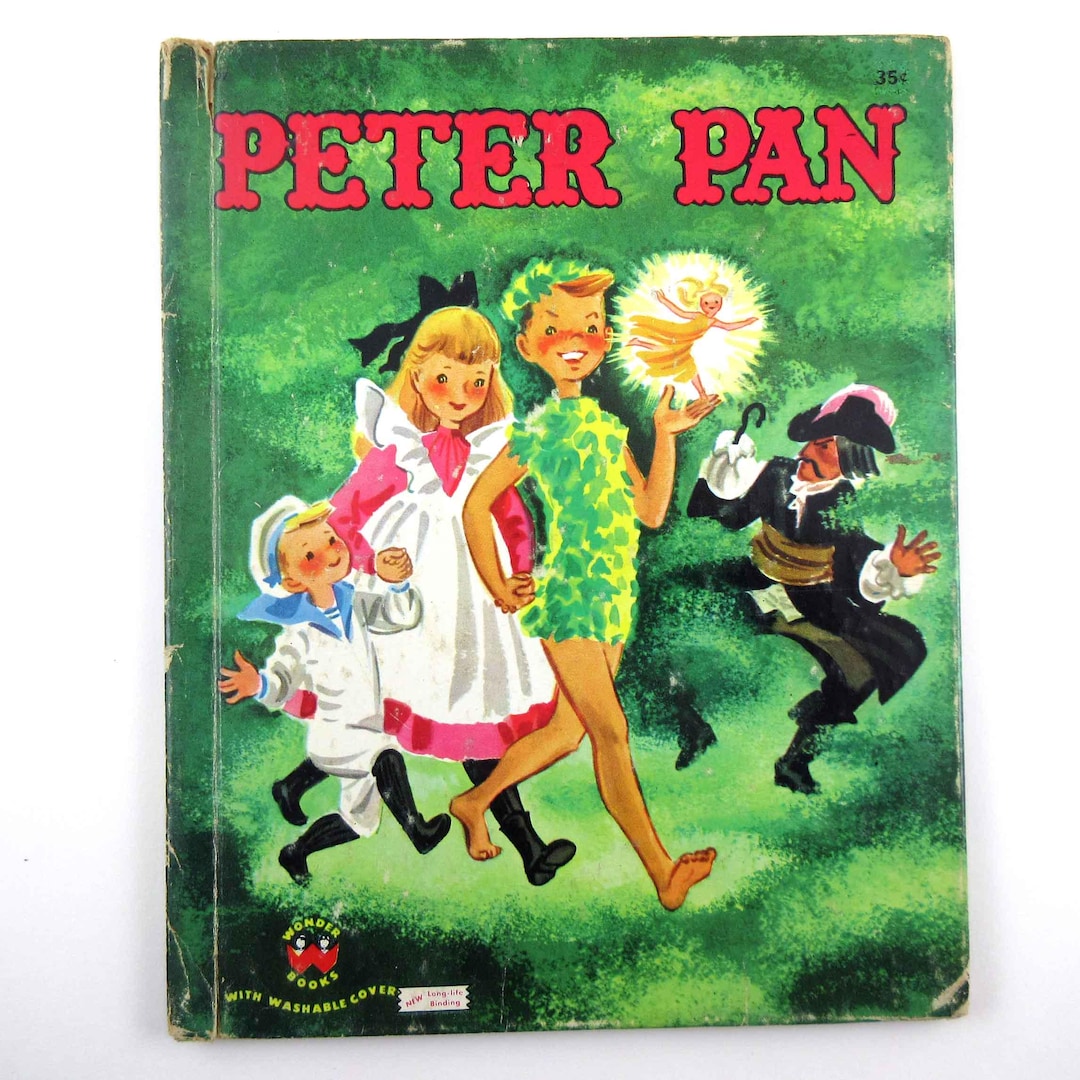 Peter Pan Vintage 1950s Children's Wonder Book Retold by Marcia Martin ...