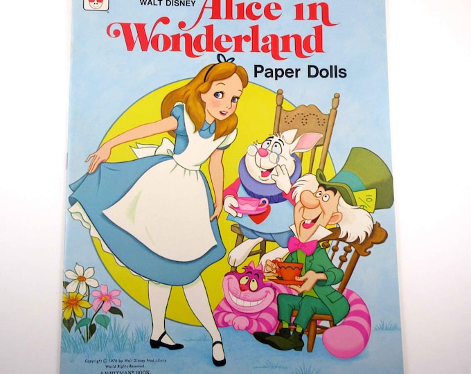 Vintage 1970s Alice in Wonderland Paper Doll Book for Children Uncut - Etsy