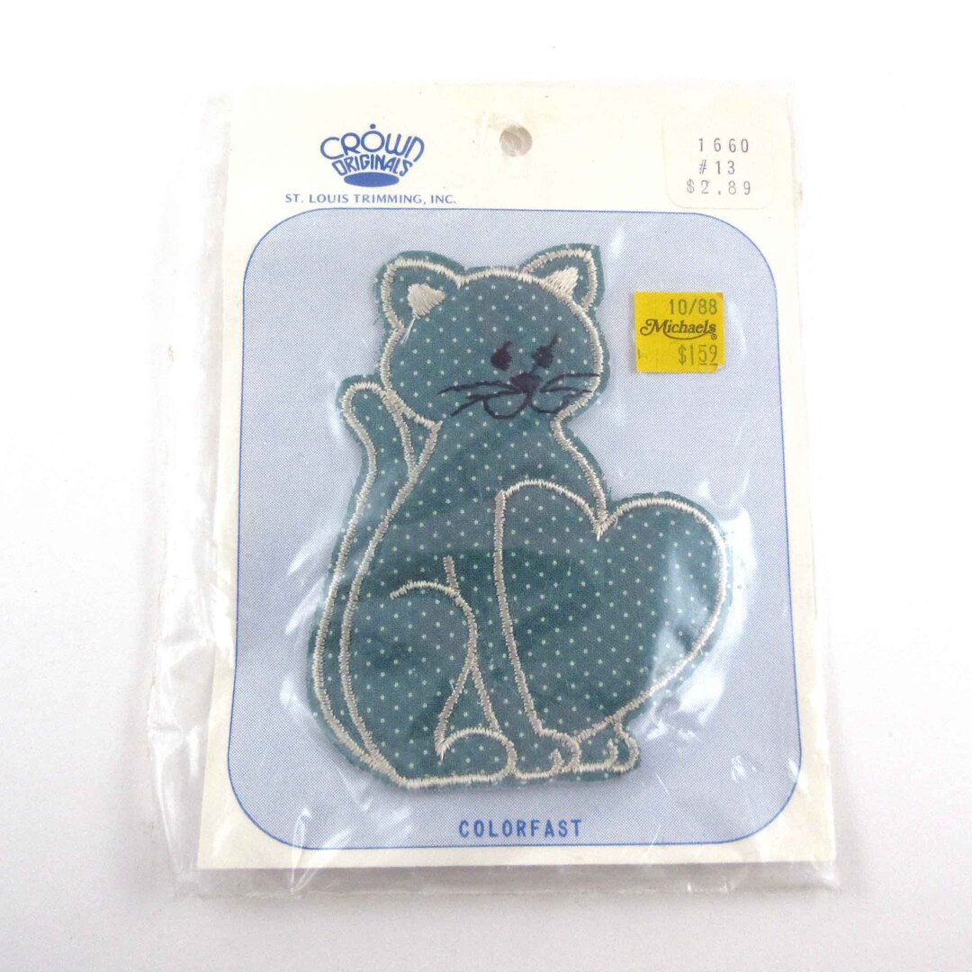 Vintage Calico Cat Crown Originals Sew on Fabric Applique Patche in ...