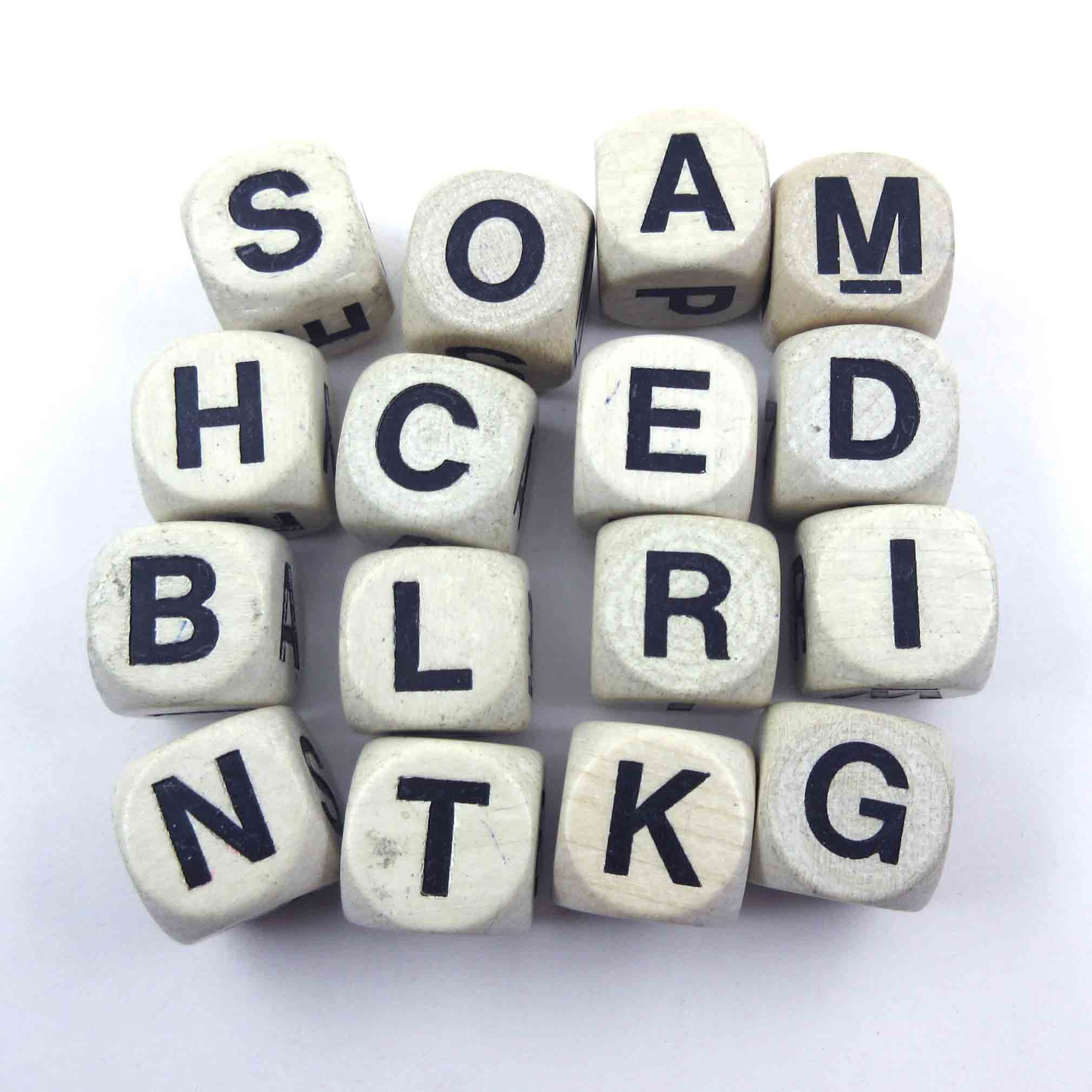 Vintage Boggle Black Alphabet Letter Blocks Game Pieces Set of | Etsy