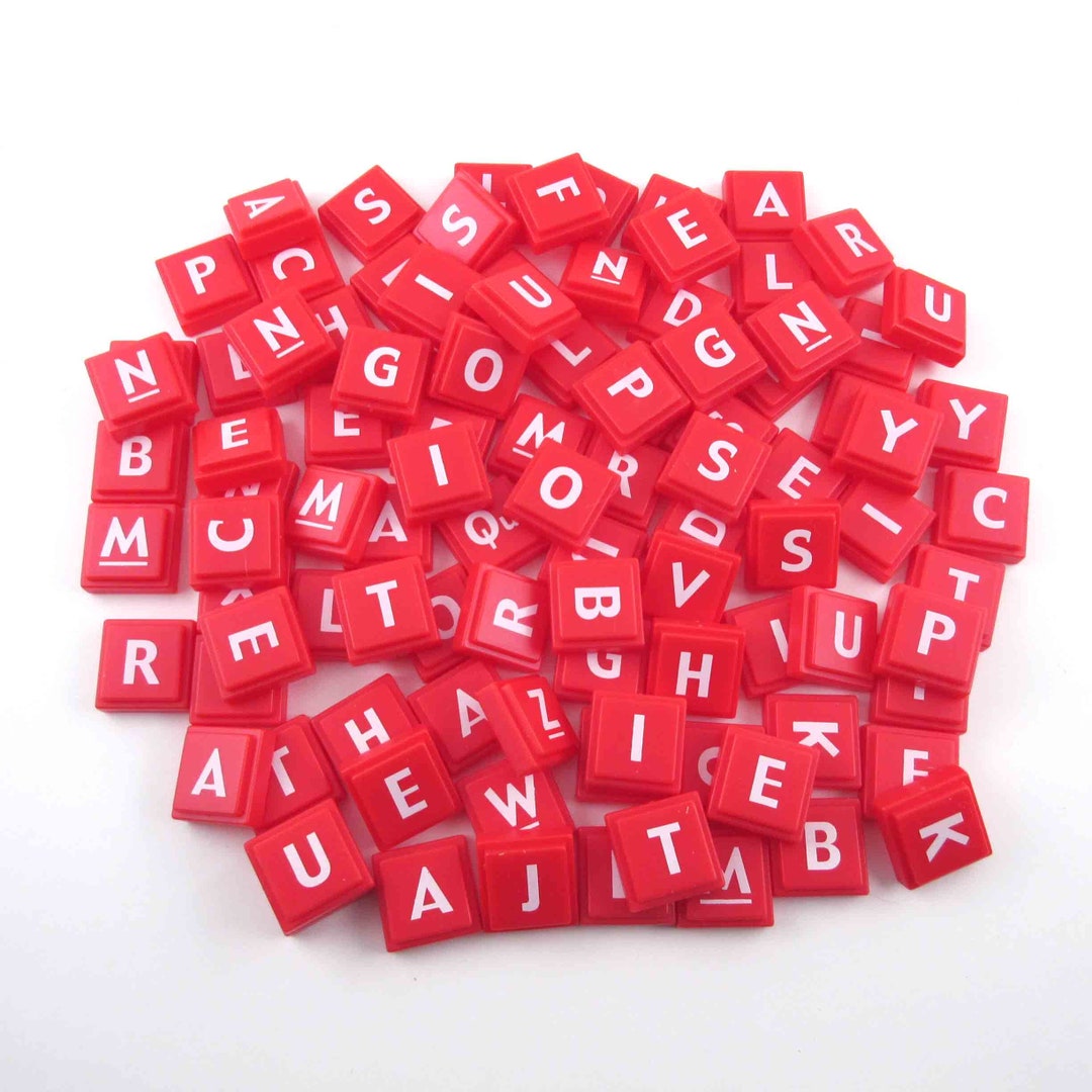 Scrabble Upwords Plastic Alphabet Letter Square Tiles or Game Pieces ...