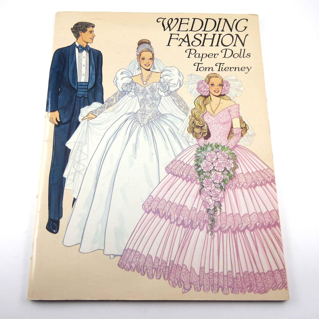 Wedding Fashion Paper Dolls Vintage Dover Paper Doll Book for Children ...