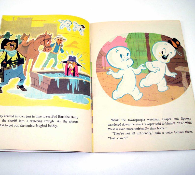 Casper the Friendly Ghost in Ghostland Vintage Children's Wonder Book ...