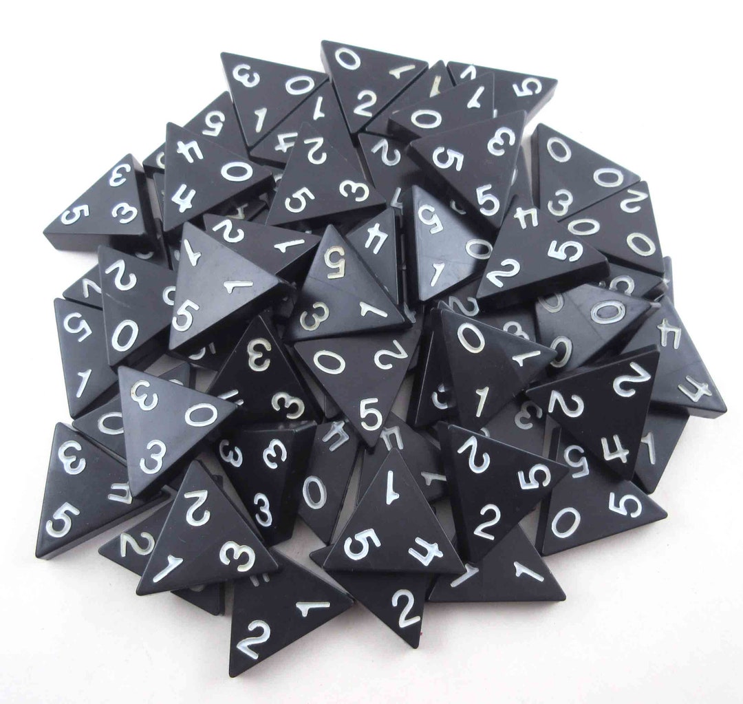 Vintage 1990s Triominos Black Triangular Plastic Game Pieces With White ...