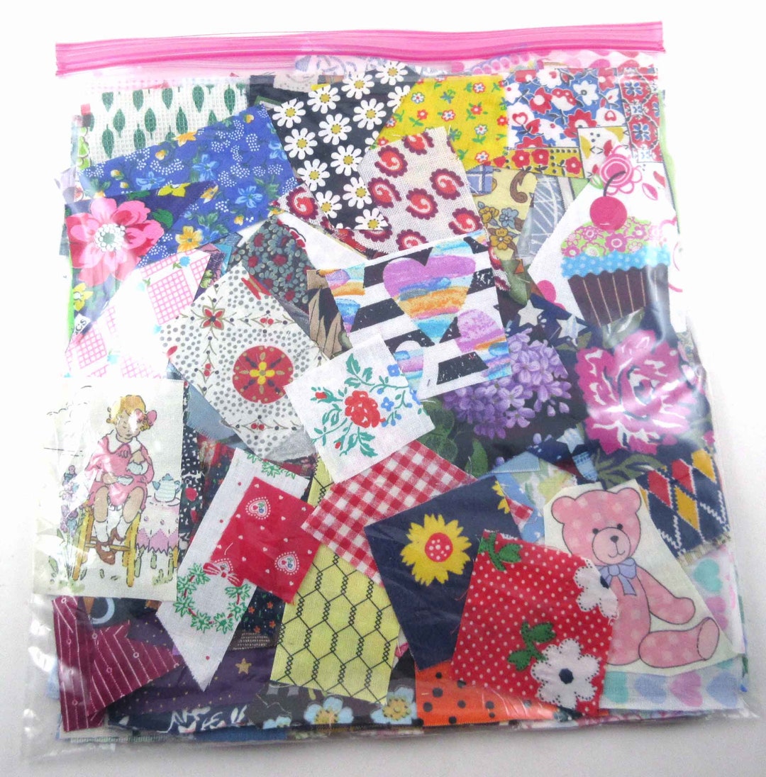 Huge Bag of Assorted Fabric Scraps Pieces or Material Lot C - Etsy