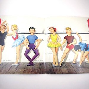 Vintage 1950s 4 Ballet Dancing Paper Dolls Dancers With Original Folder ...