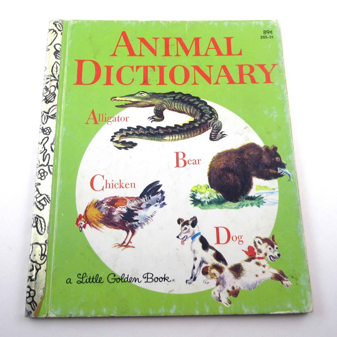 Animal Dictionary Vintage 1970s Children's Little Golden Book by Jane ...