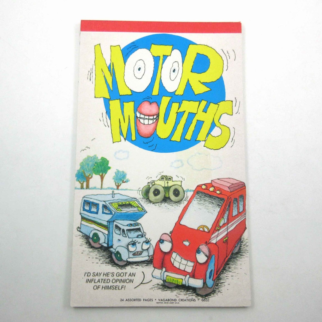 Motor Mouths Vintage 1970s or 1980s Stationery Pad Paper Sheets With ...