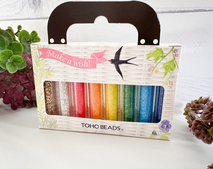 Make a Wish, Toho Beads, Kit Includes Eight, 8g Tubes, Needle, Scissors ...