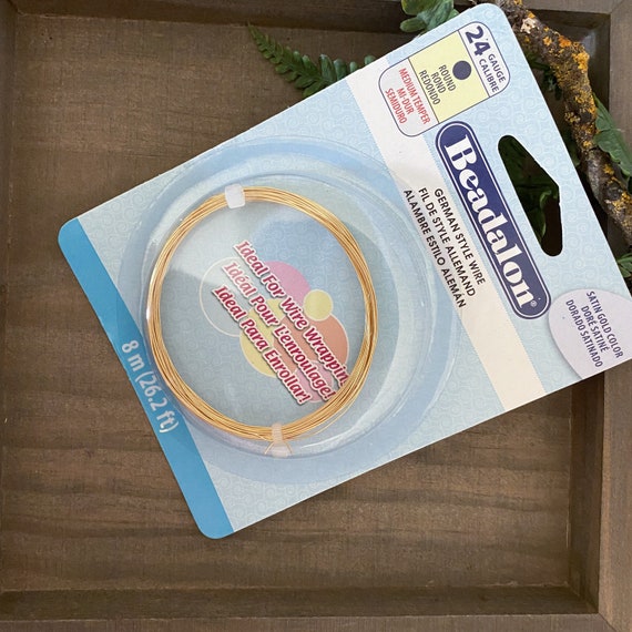 24 Gauge German Style Wire Satin Gold Color 8 Meters 26.2 - Etsy