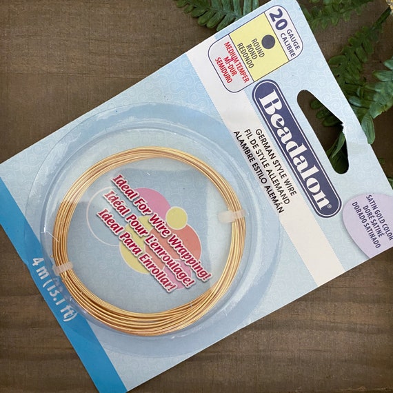 20 Gauge German Style Wire Satin Gold Color 4 Meters 13.1 - Etsy