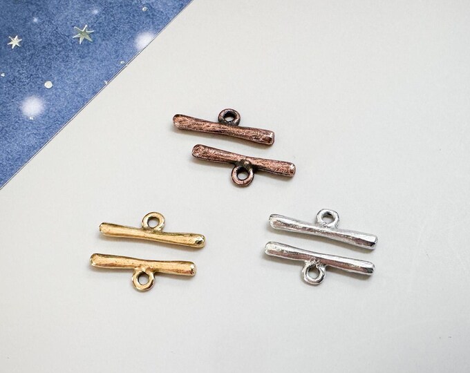 Toggle Bar, Small Organic, 20.6 X 6.2 X 2.8mm, Sold by the Pair, Choose ...