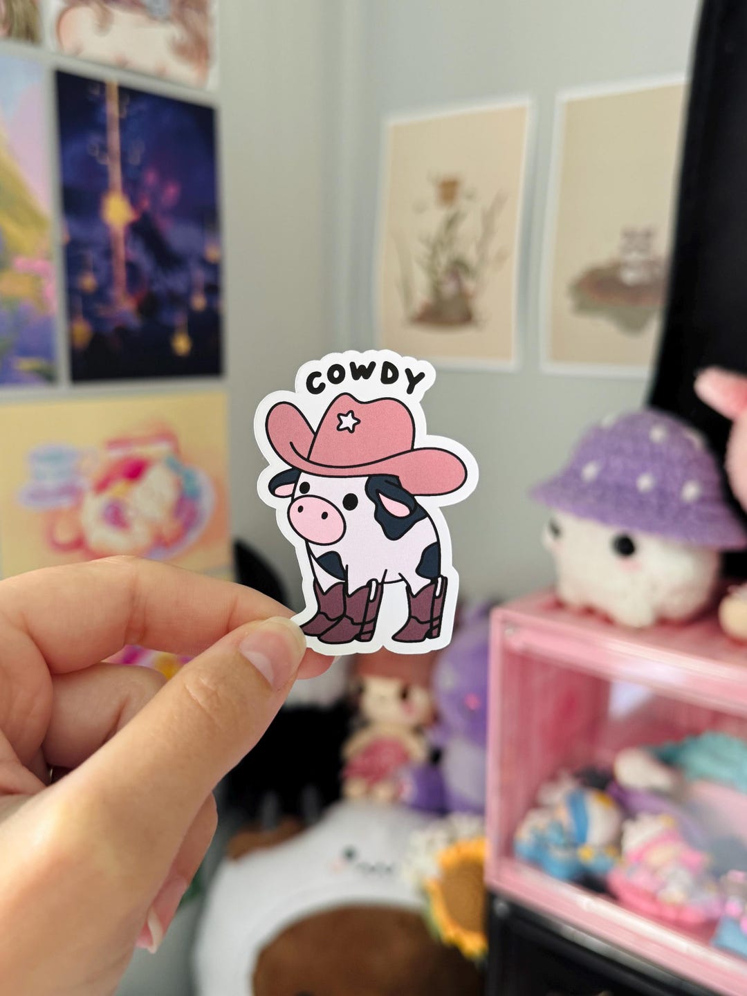 Cowdy Sticker | Cow Sticker | Cowboy Sticker | Meme Sticker - Etsy