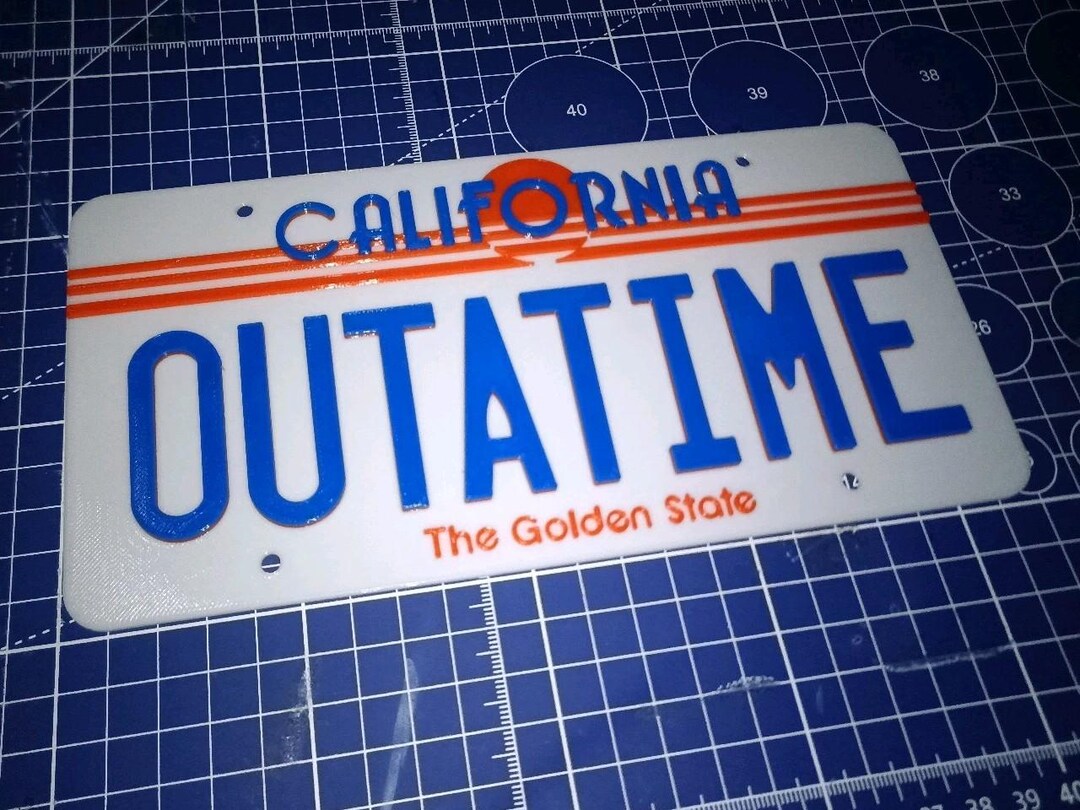 Back to the Future Mini Car Number Plate Replica Movie DMC Delorean ...