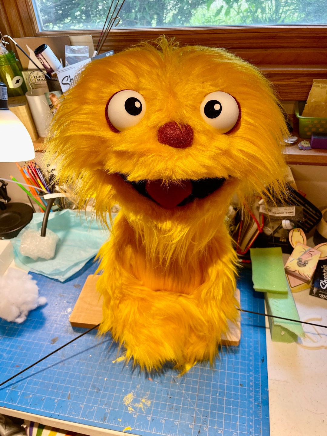 Professional Television Style Hand-rod Puppet [muppet Style] Yellow ...