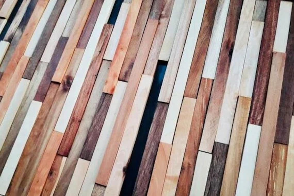 Reclaimed Wood Wall Art, Minimalist Geometric Wood Wall Art Rustic Wood ...