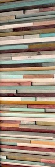 Rainbow Geometric Wood Wall Art Reclaimed Wood Wall Art, Rustic Wood ...