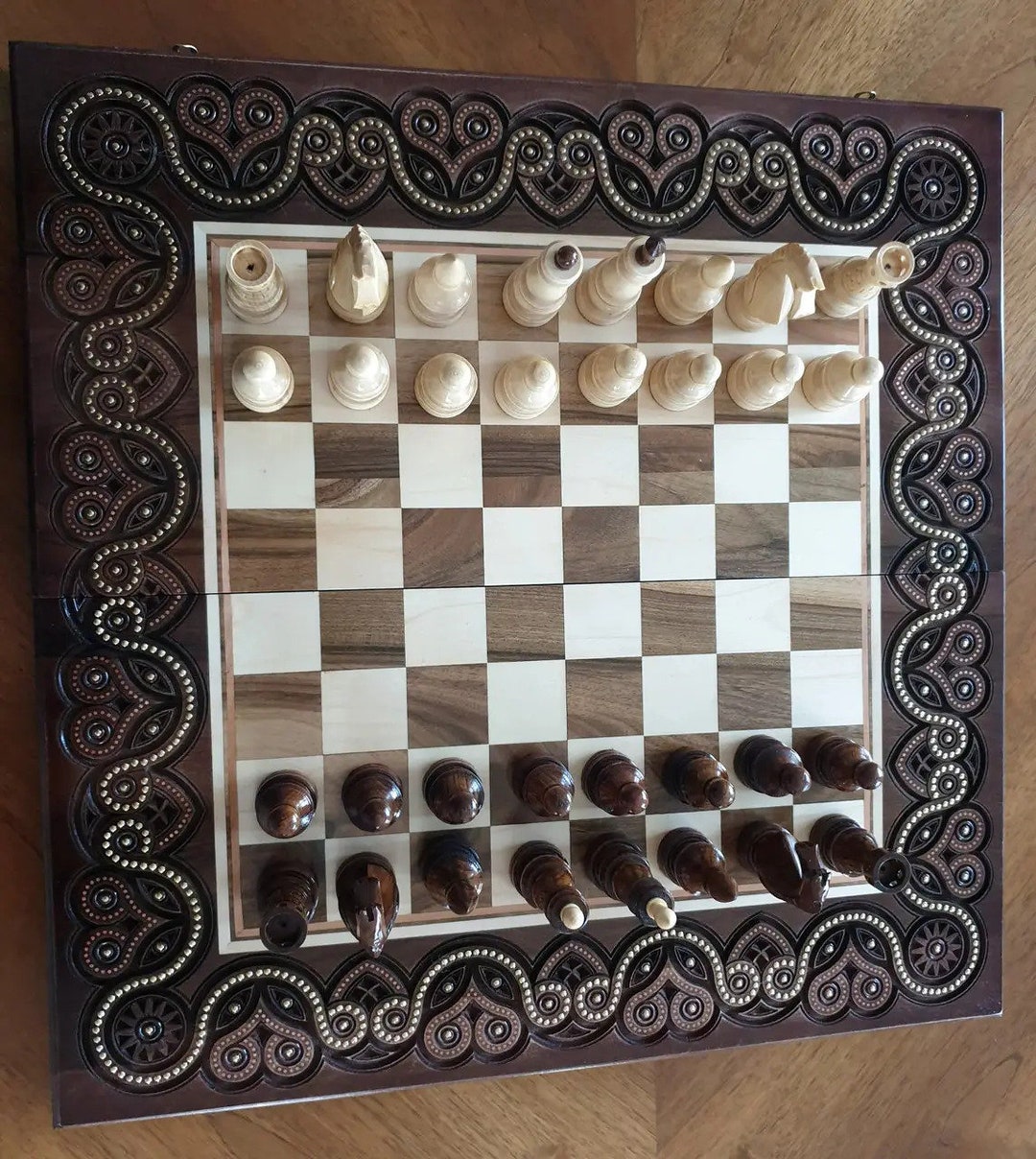 Original Luxury Chessboard, Wood Chess Set, Сhess Table Board With ...
