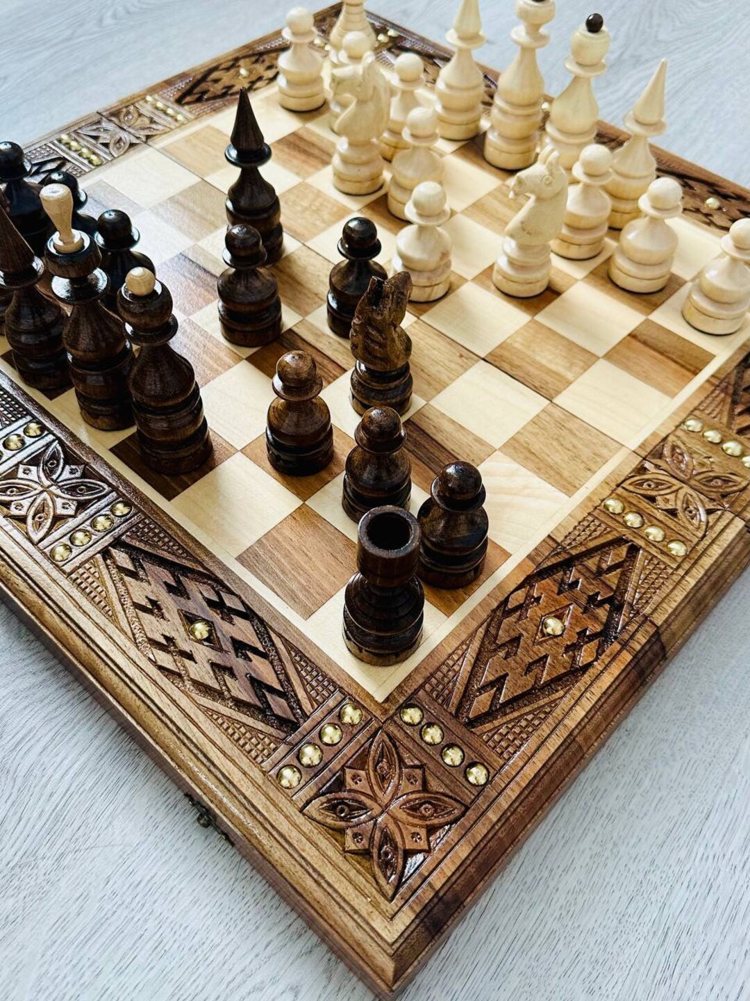 Luxury Chess Sets With Storage, Modern Chess Wood Boards, Large Chess ...