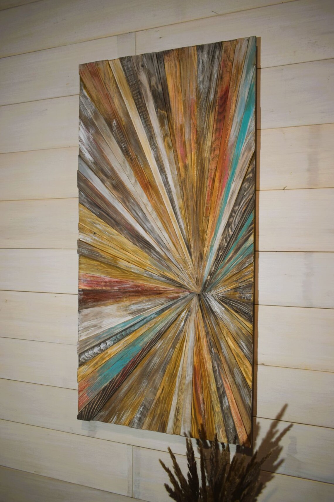 Native Wood Wall Art, Reclaimed Wood Wall Art Geometric, Modern ...