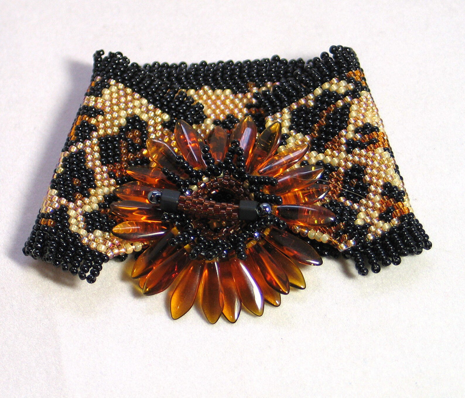 Bead Pattern African Leopard Print Peyote Stitch or Loomwork Beaded ...