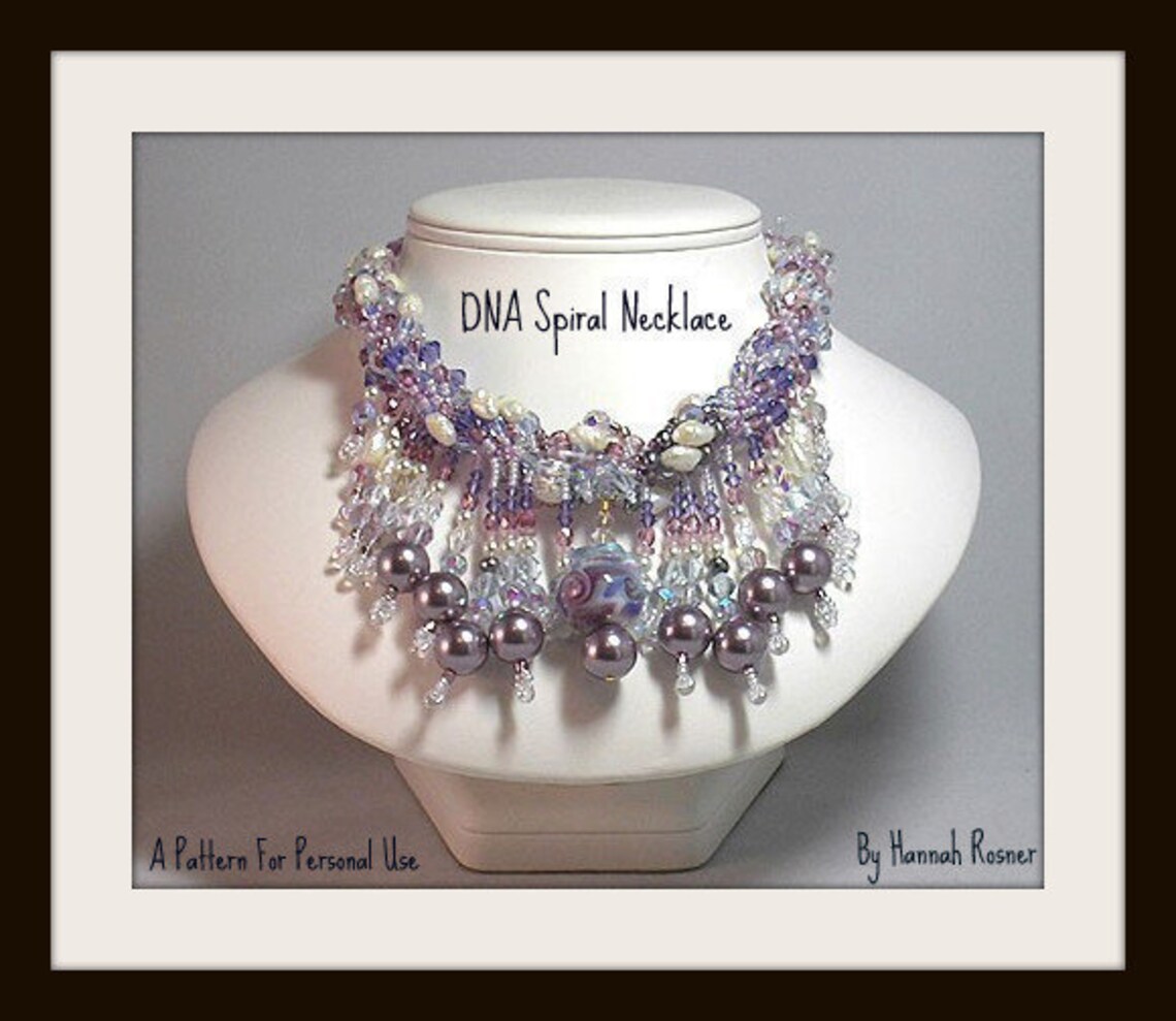 Beading Tutorial DNA Spiral Beaded Necklace Beginning Level Pattern ...