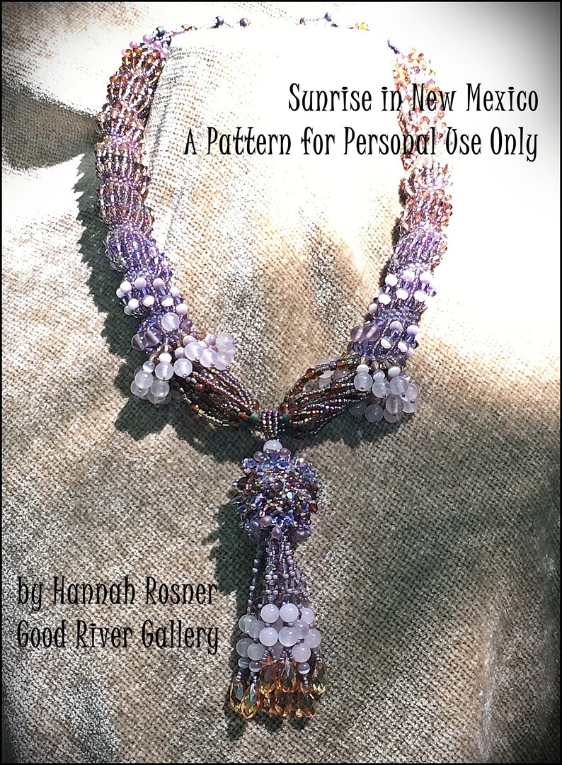 Bead Pattern Sunrise in New Mexico Necklace Peyote Stitch and - Etsy