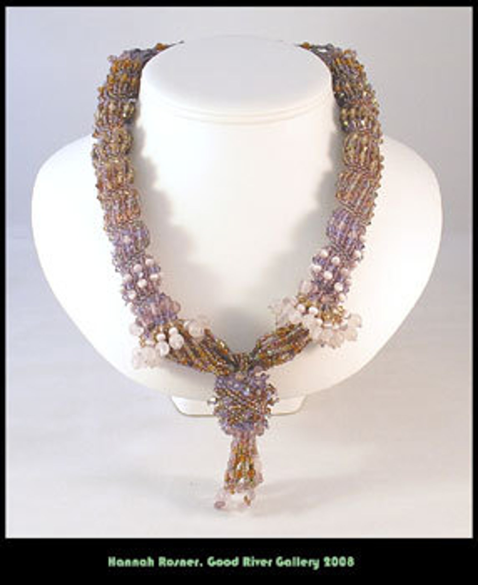 Bead Pattern Sunrise in New Mexico Necklace Peyote Stitch and Fringed ...