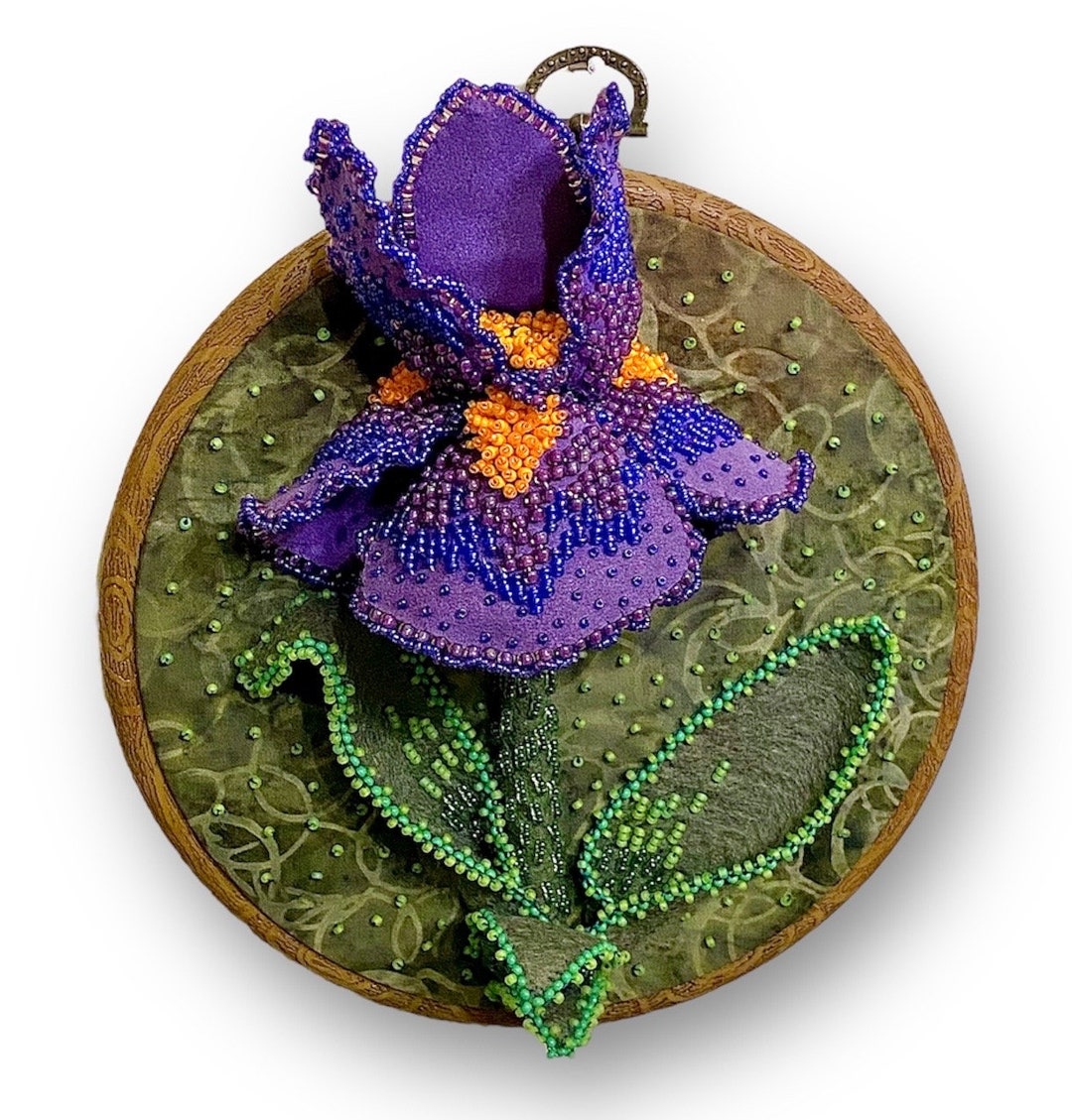 Beading Tutorial/pattern - Bearded Iris - Seed Bead, Goldwork and ...