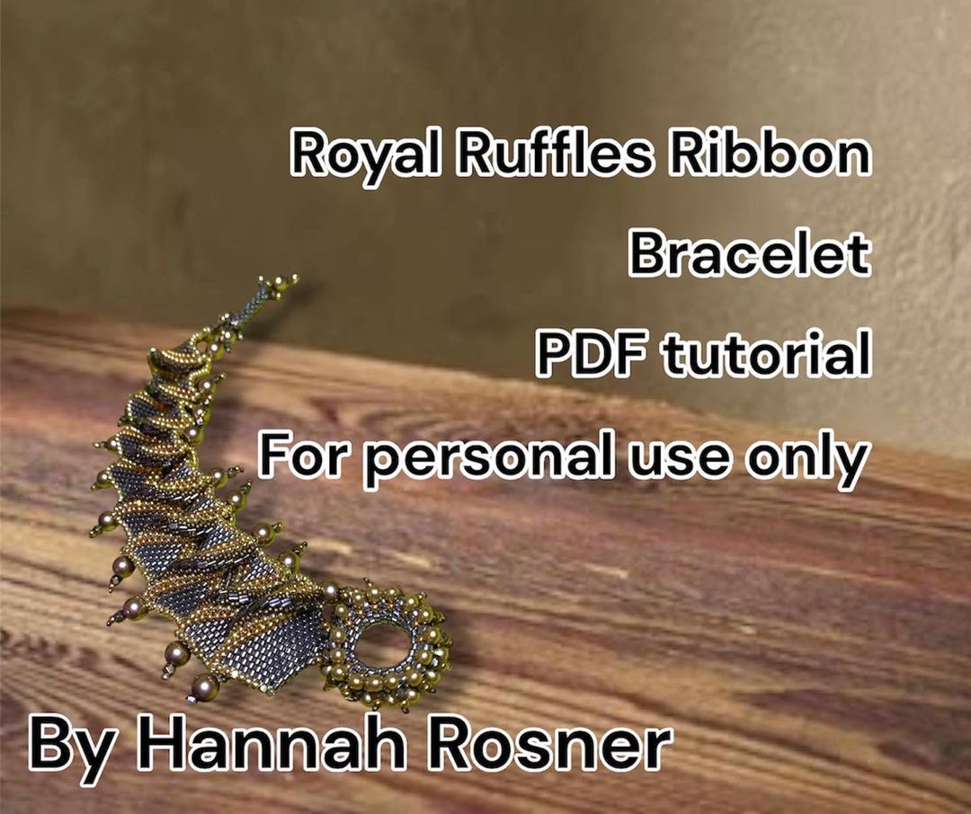 Peyote Stitch Bead Pattern Royal Ruffles Beaded Bracelet Tutorial ...