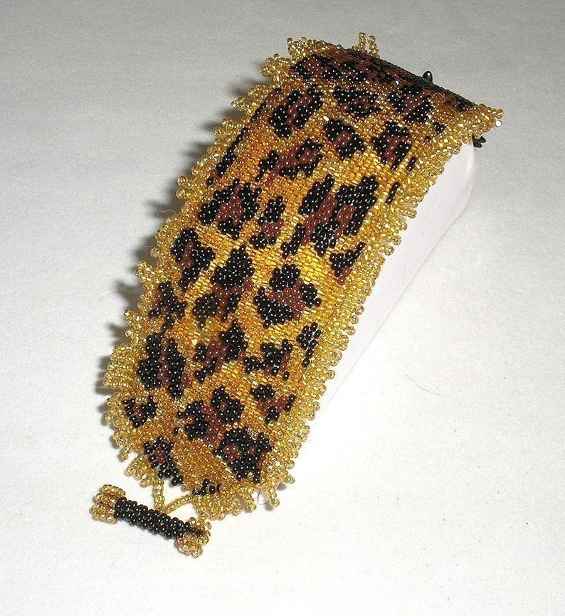 Bead Pattern African Leopard Print Peyote Stitch or Loomwork Beaded ...