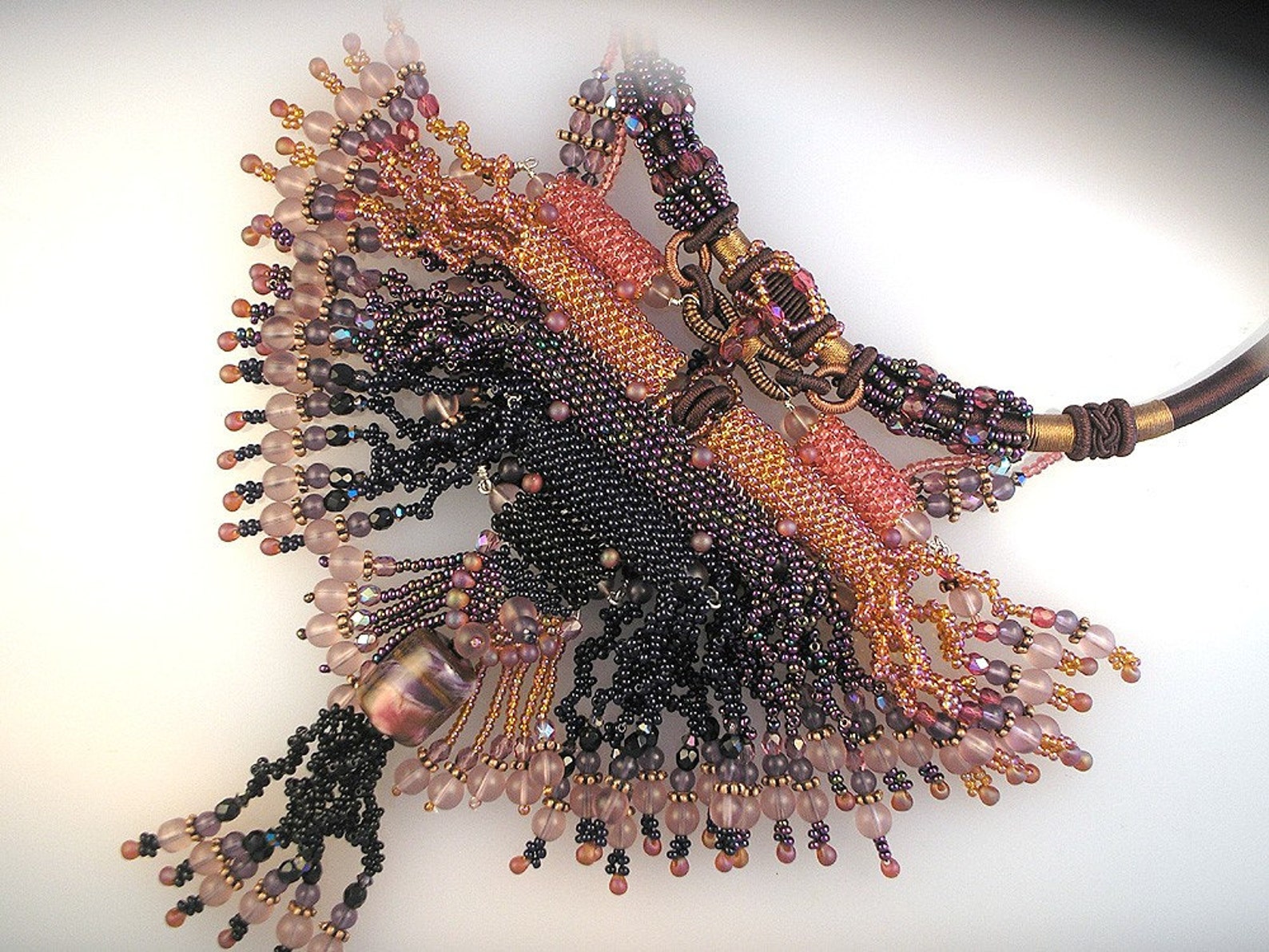 Beading Instructions Taos Sunset Necklace Peyote Stitch Intermediate ...