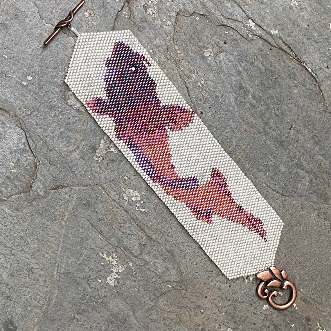 Beading Pattern Koi Carp Fish Beaded Bracelet Intermediate Level ...