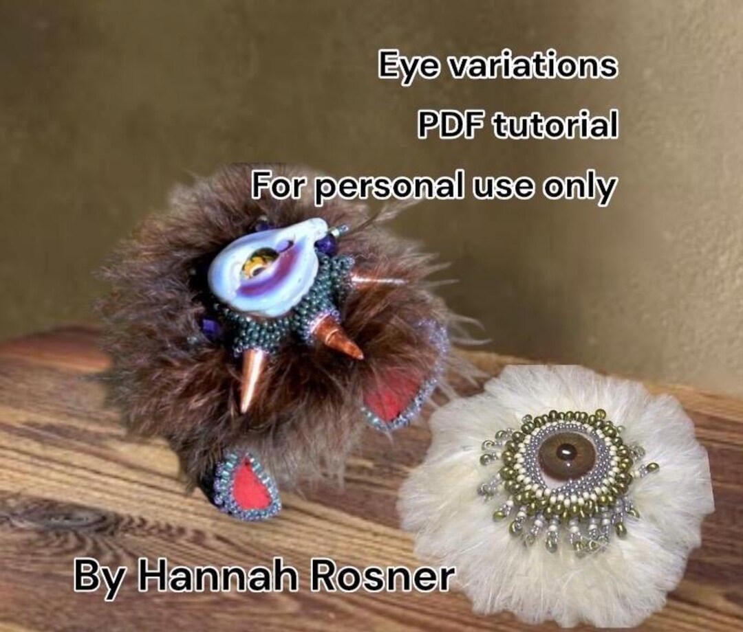 Bead Embroidery Pattern: Seed Bead Eye Pendant Tutorial (instant ...